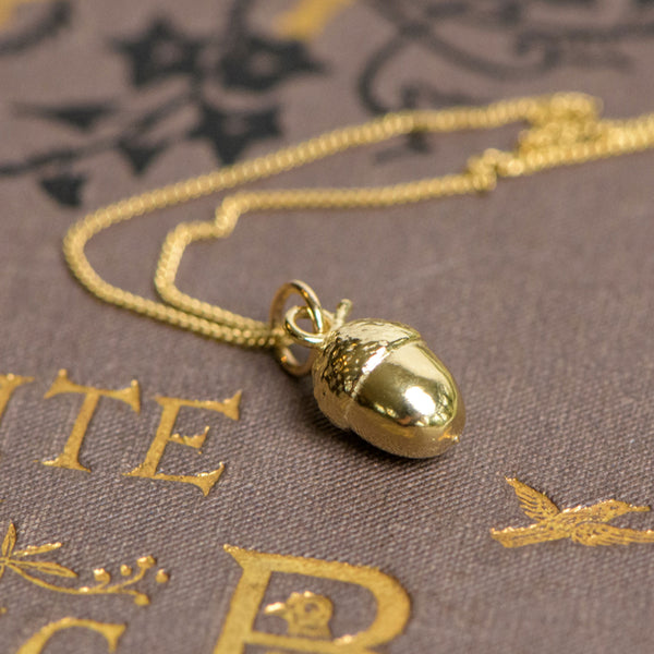 Small 9ct Gold Acorn Pendant – Notion Jewellery